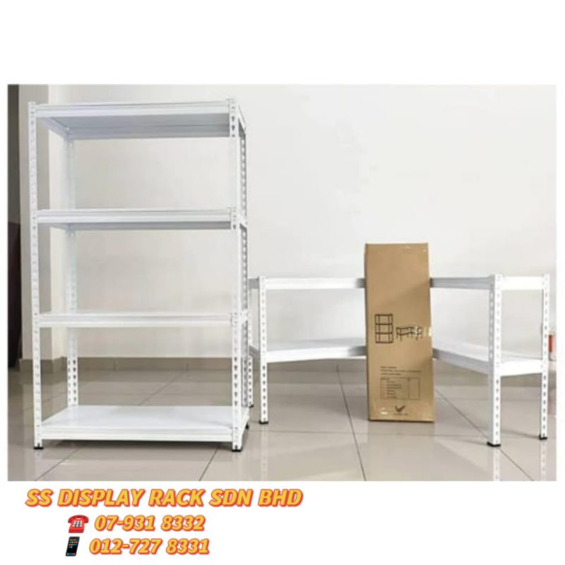 Boltless Rack 2in1 with metal shelves 4level&5level White color ...