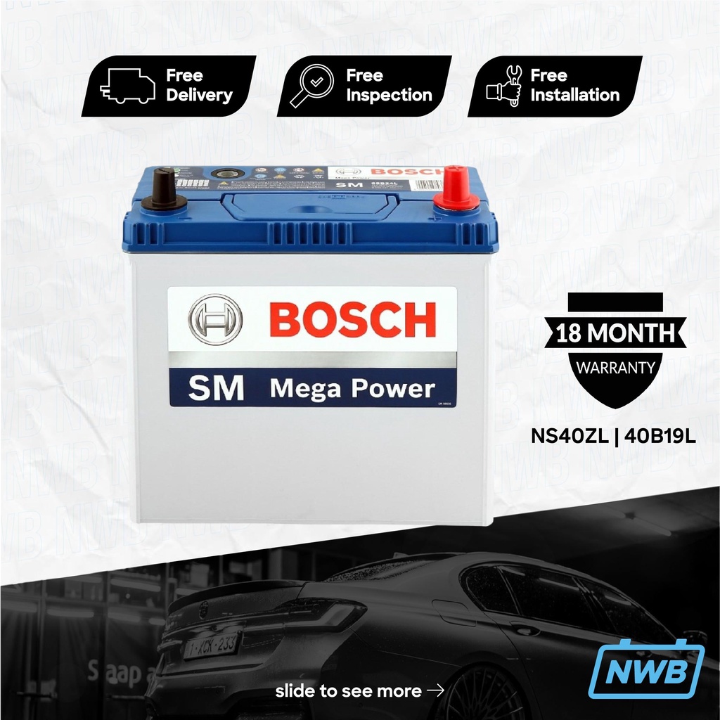 NW Bateri NS40 NS40ZL Battery Bosch Car Battery Myvi Battery Alza ...