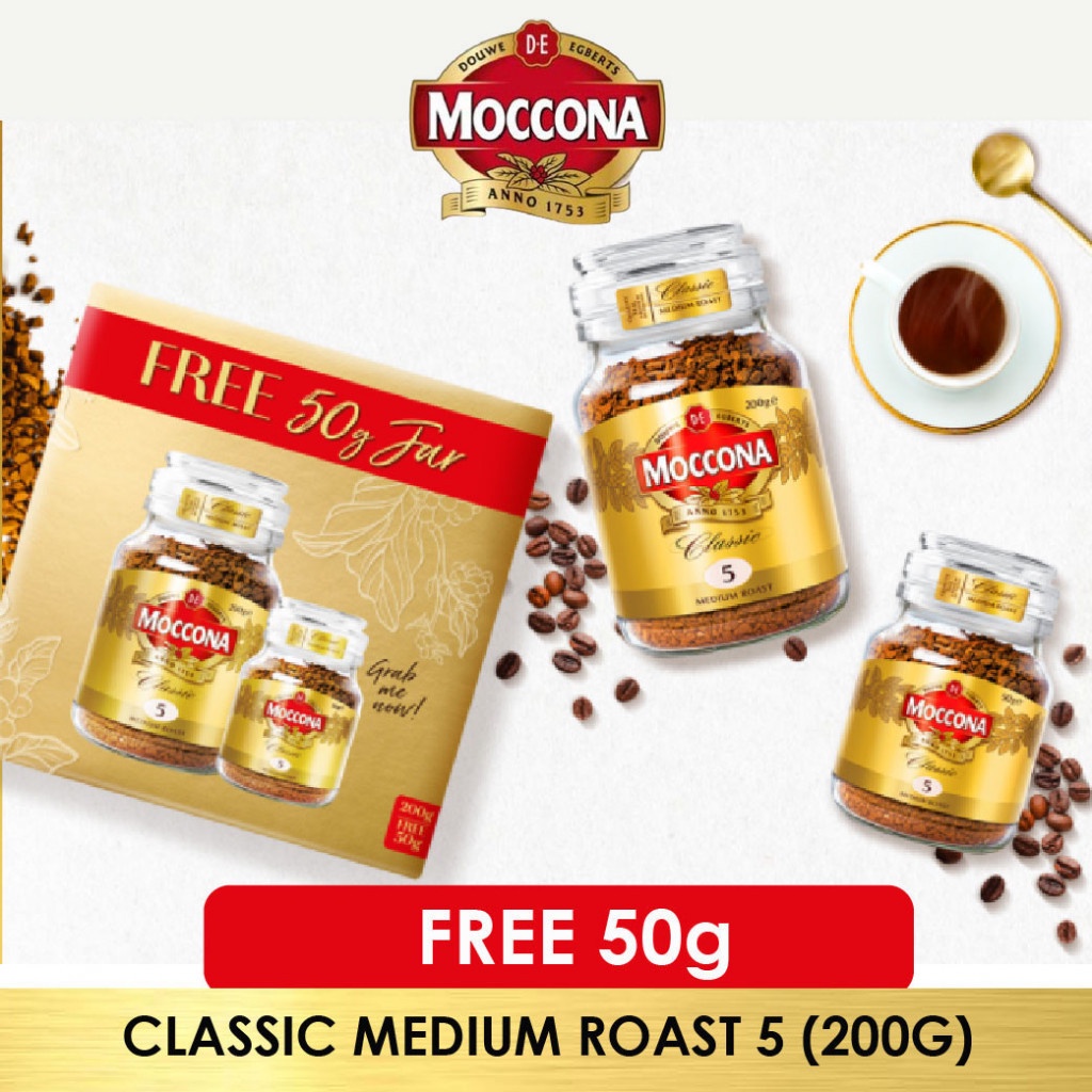 Moccona Classic Medium Roast Freeze Dried 5 Instant Coffee Gifting Box ...