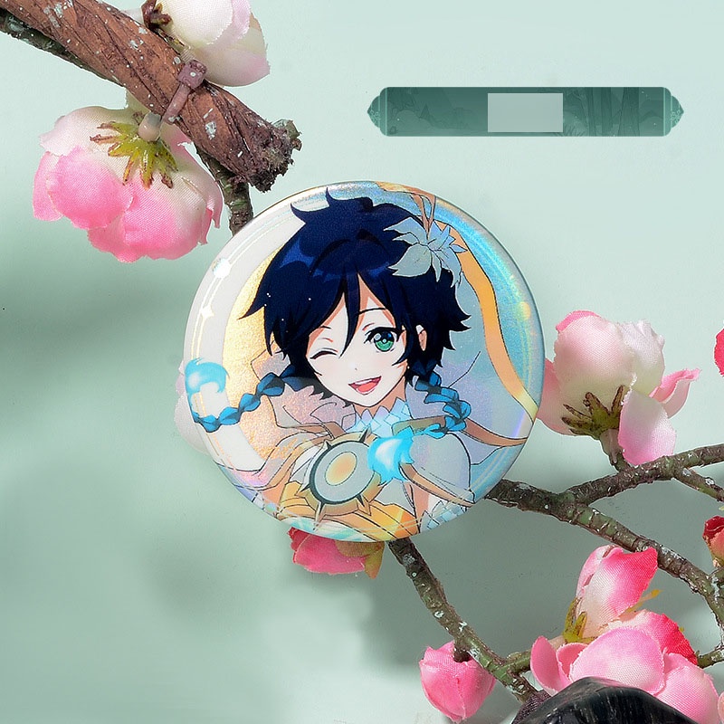 Genshin impact badge Fine-flashing reflective badge furina pin | Shopee ...