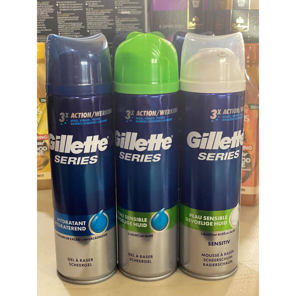 Gillette Series Shaving Gel/Foam 200ml imported from France | Shopee ...