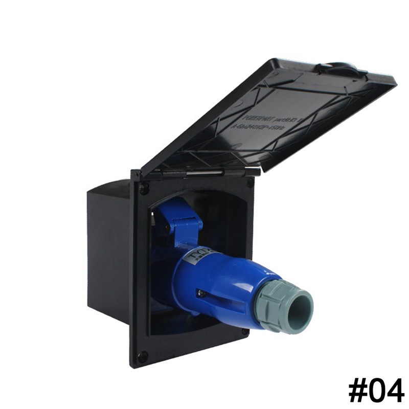 BG RV 16A 32A External Power Box Flush Hook Up Waterproof Plug Socket ...