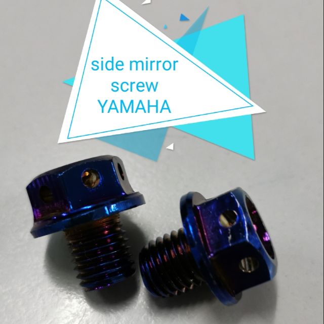 Yamaha / Honda side mirror screw / skru ( titanium ) 2pcs | Shopee Malaysia