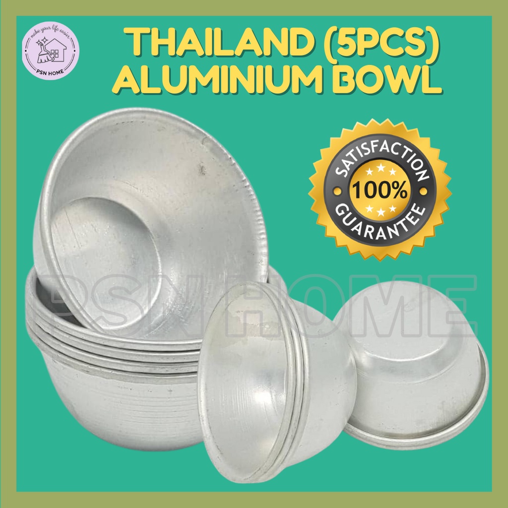 (5pcs) Thailand 10cm Aluminium Bowl /Steam Rice Cup Bowl/ Acuan Kuih ...