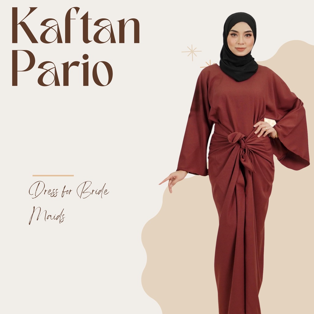 Dress Muslimah Kaftan Pario Dress Brides Maids Dress Raya 2022 | Shopee ...