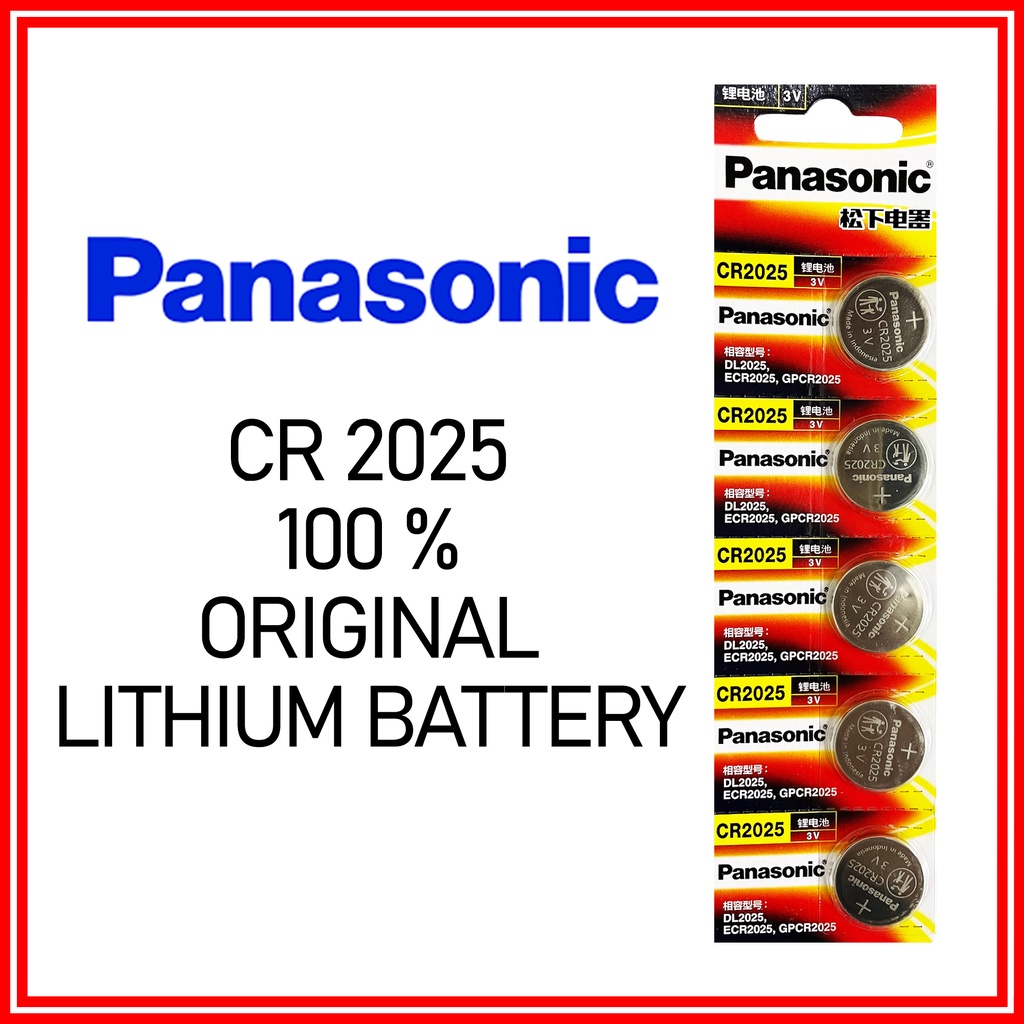 Panasonic CR 2025 3V Lithium Battery 1pc/5pcs | Shopee Malaysia