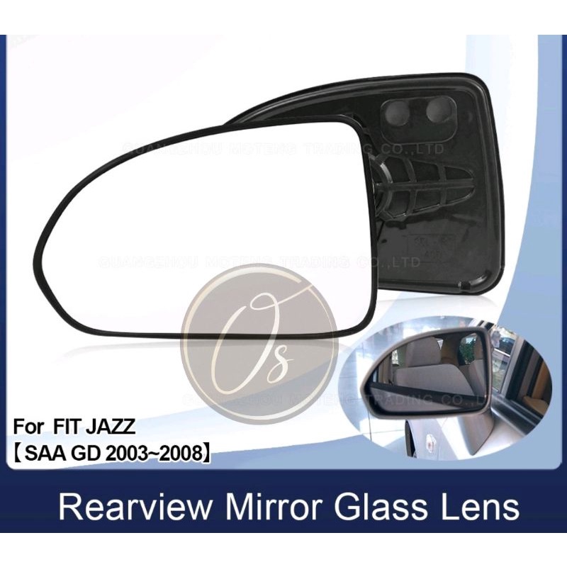 Honda JAZZ CITY Mirror Glass Lens Outer Rearview Side Mirror Glass Lens ...