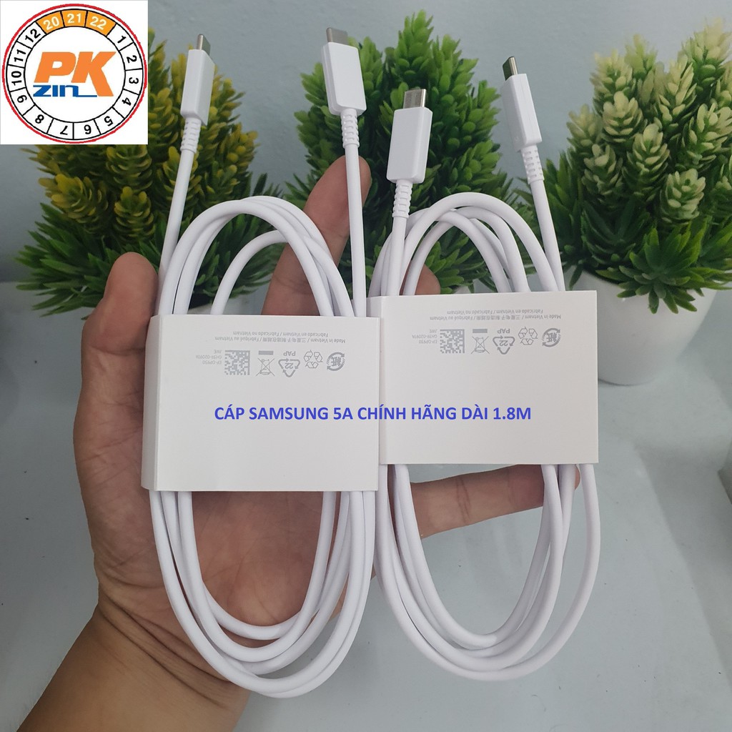 Genuine Samsung 5A Cable 1.8m Long, For 45W, 65W, New Chip Super Fast ...
