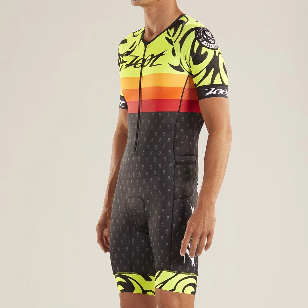 Zoot Cycling Bodysuit One Piece Bike Triathlon Skinsuit 3 Pockets Summer Short Sleeve Clothing ...