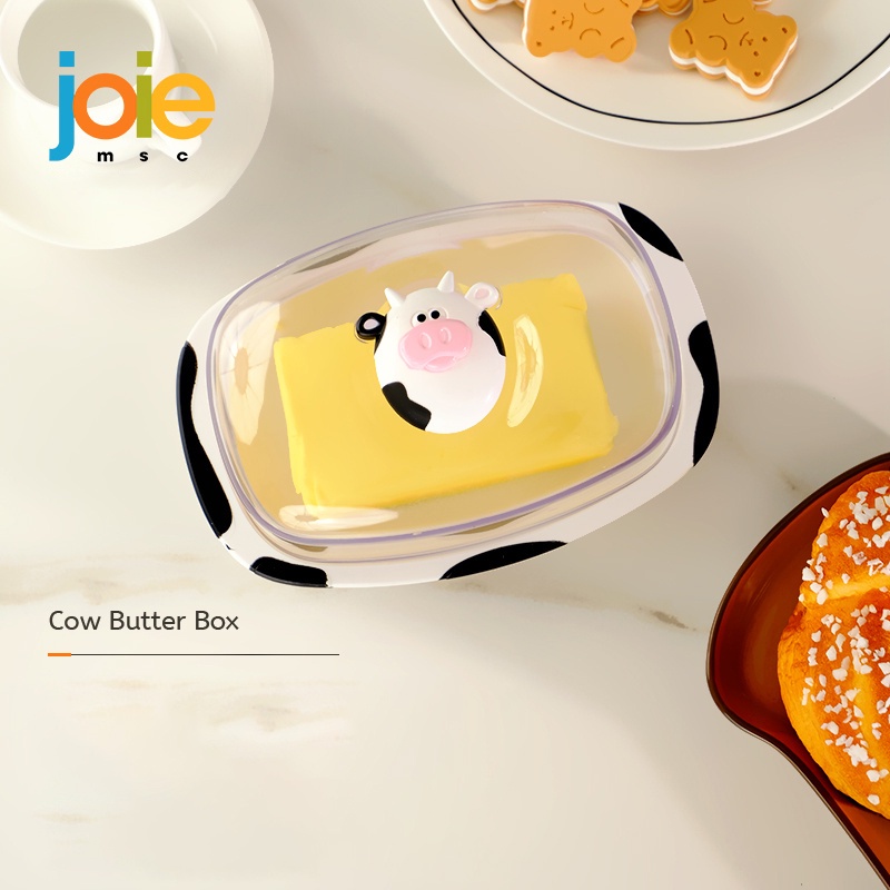 Joie High Quality Plastic Moomoo Butter Dish with Lid BPA Free Cheese ...