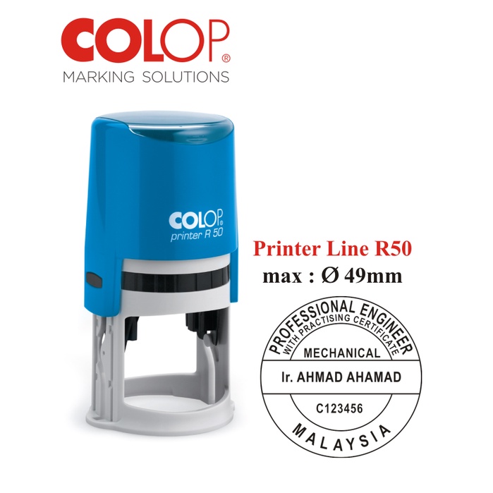 Colop Round Chop R12/R17/R24/R30/R40/R45/R50 / Rubber Stamp / Self-Inking Stamp | Shopee Malaysia