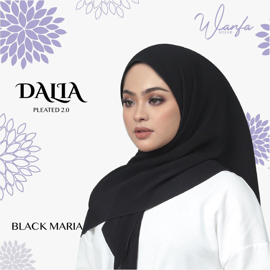 Wanfa Dalia Pleated - Black Maria | Shopee Malaysia