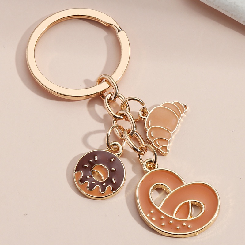 Cute Keychain Bread Donut Keyring Afternoon Tea Keychain | Shopee Malaysia