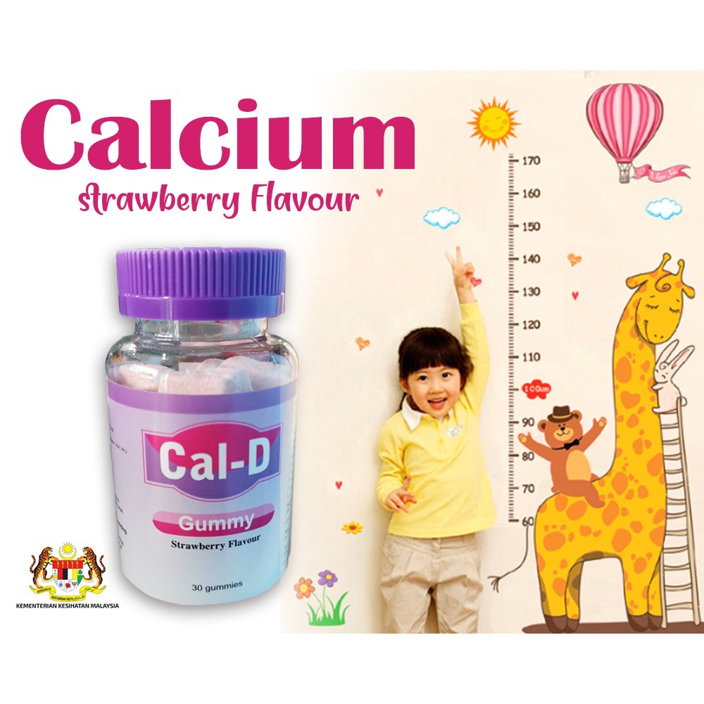 CAL-D 30 GUMMIES STRAWBERRY FLAVOUR 30S (EXP : 31/08/22 ) | Shopee Malaysia