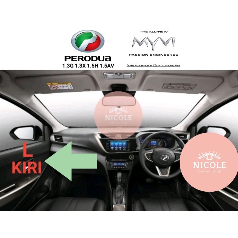 Perodua New Myvi Original Side Mirror Cover Only Including Original ...