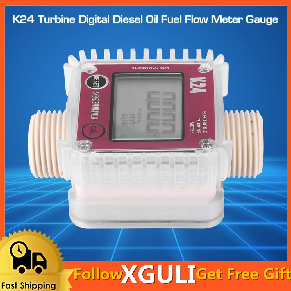 K24 Turbine Digital Diesel Fuel Flow Meter For Chemical Water Sea ...