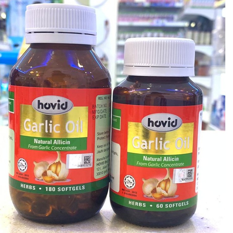 HOVID GARLIC OIL NATURAL ALLICIN 180/60 SOFTGEL | Shopee Malaysia
