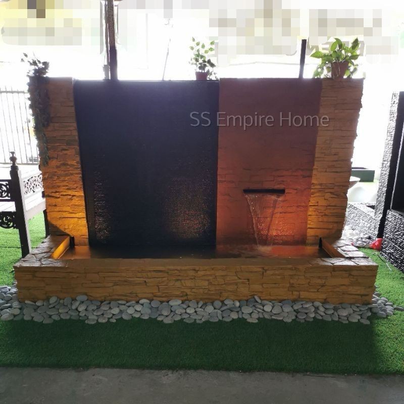 Feng Shui W08-A Fibreglass 8x3x5 Wall Water Pond Kolam Air Garden Water ...