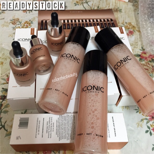 🚚READYSTOCK💯Original Iconic London Prep Set Glow Setting Spray | Shopee ...