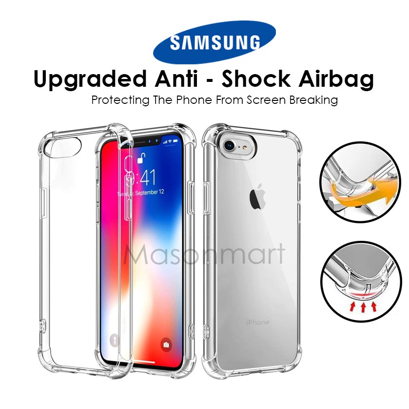 Samsung Casing Anti Shock Clear Transparent Case Note 3 / 4 / 5 / 8 / 9 ...