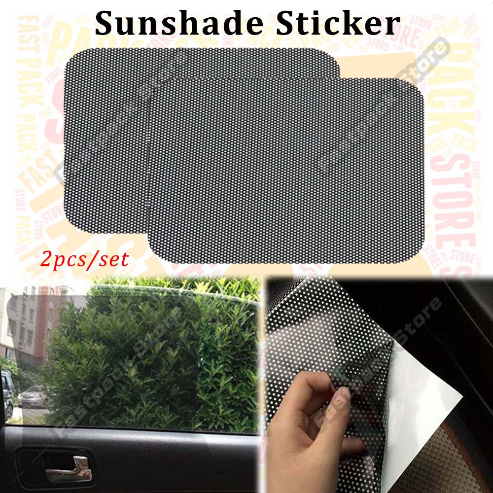Car Sunshade Sticker PVC Sun Shade Side Window Mesh Net Static Electric ...