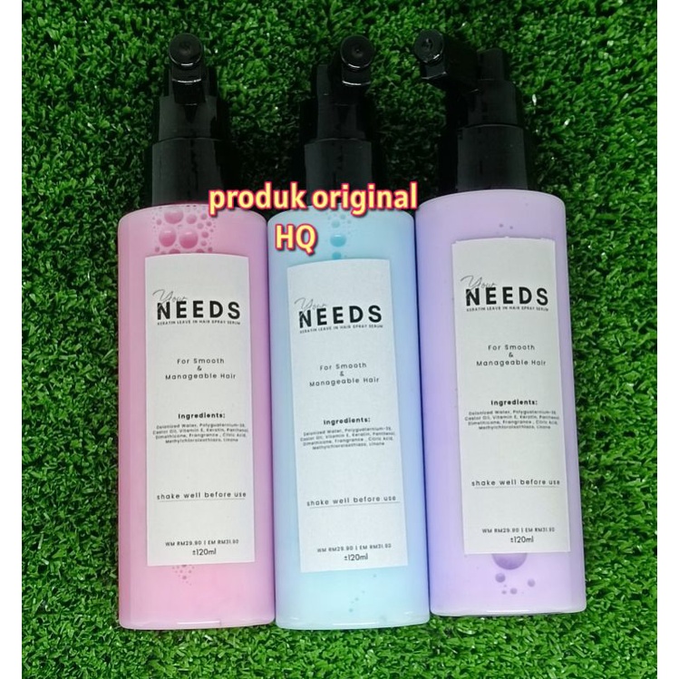 NEEDS KERATIN HAIR SPRAY serum 120mo original dri hq needs hair serum ...