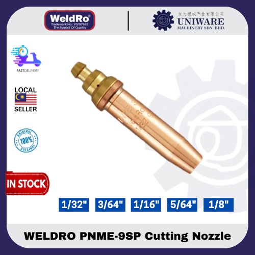 🔥100% ORIGINAL🔥 WELDRO PNME-9 Spline Cutting Nozzle - 1/32" 3/64" 1/16 ...