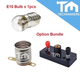 1pcs E10 Bulb Holder/ Small DC Light Bulb (1.5V/2.5V/3.8V/4.8V/6.3V ...