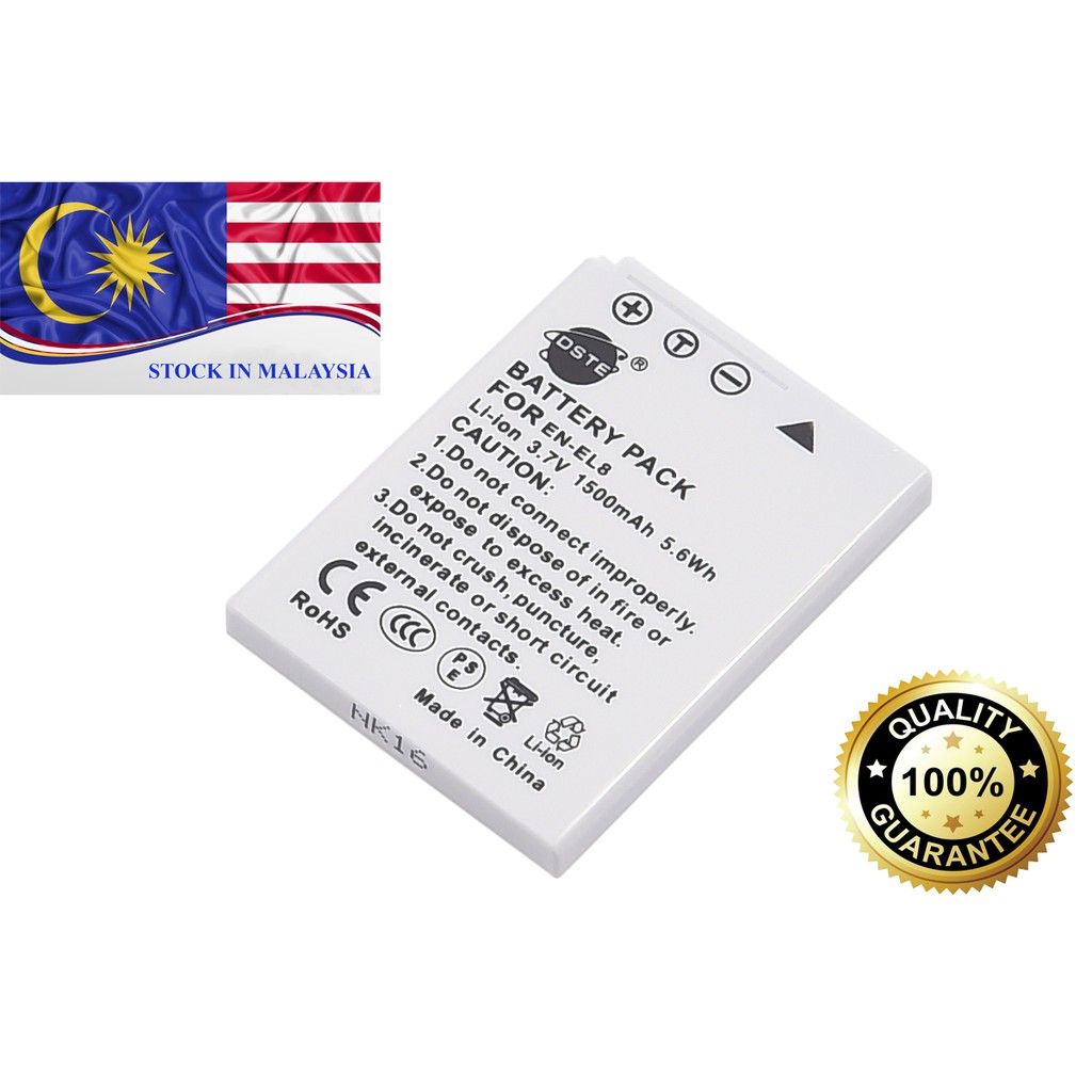 DSTE EN-EL8 Battery for NIKON COOLPIX Digital Camera (Ready Stock In ...