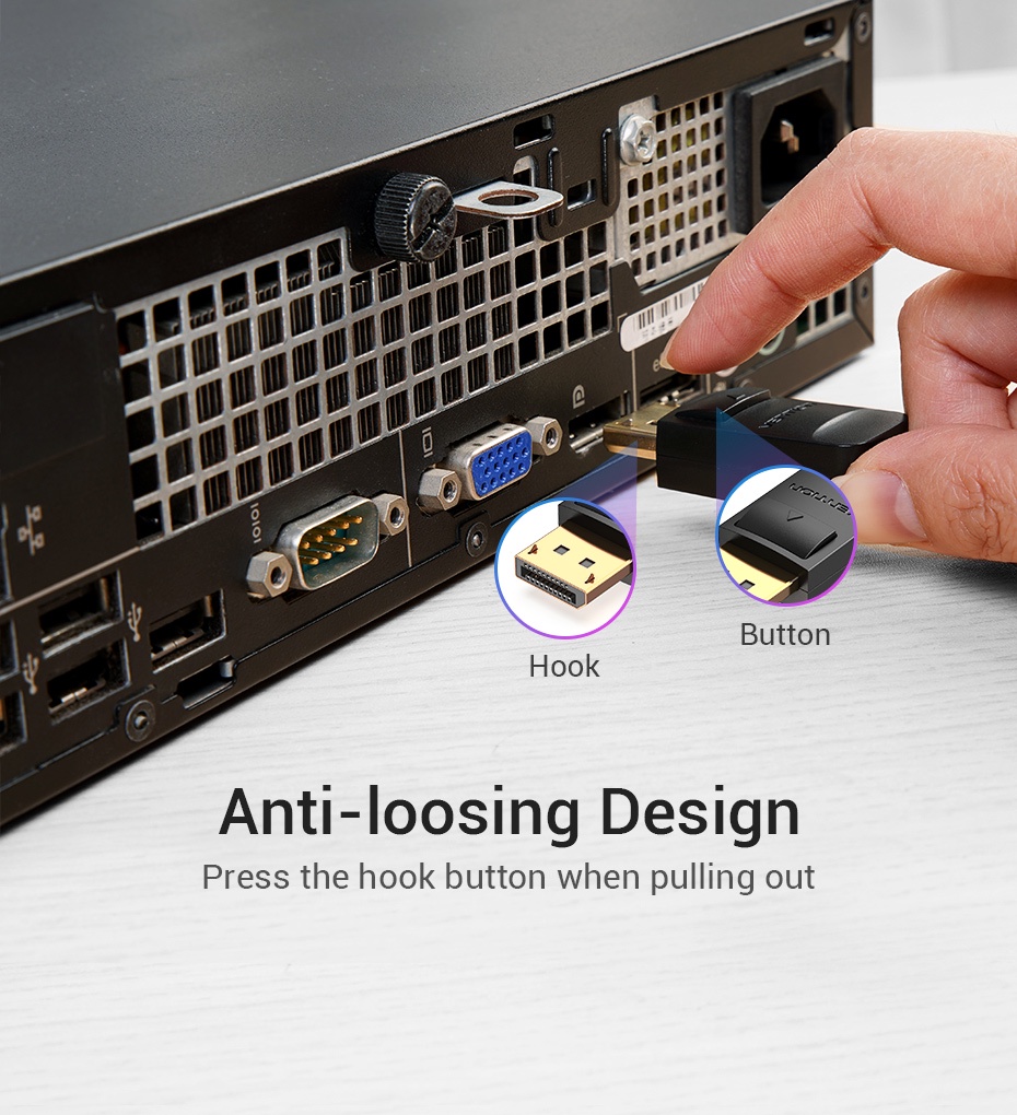 Vention Displayport Cable 4K 60Hz DP to Display Port 1.2 Cable for ...