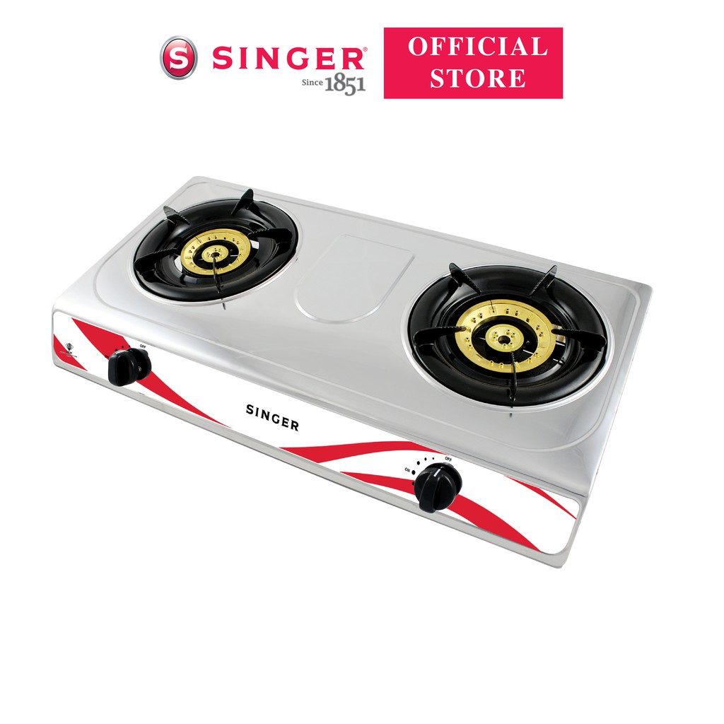 SINGER Double Burner Gas Stove GS888SP | Shopee Malaysia