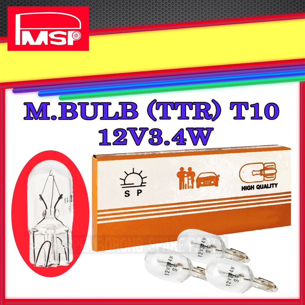 METER BULB T10 12V3.4W (TTR) 1PCS | Shopee Malaysia