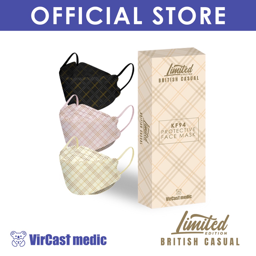 Vircast Medic 4 Ply KF94 British Casual ( 10pcs/box) | Shopee Malaysia