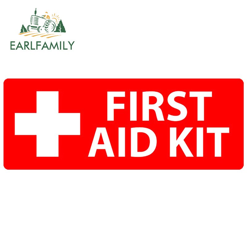 EARLFAMILY for First Aid Kit Sign Car Stickers Campervan Decal Auto Car ...