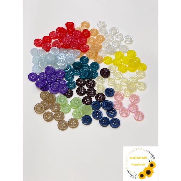 (Ready Stock)18L 1 pack butang bulat kemeja 4 lubang/ 10mm Round ...