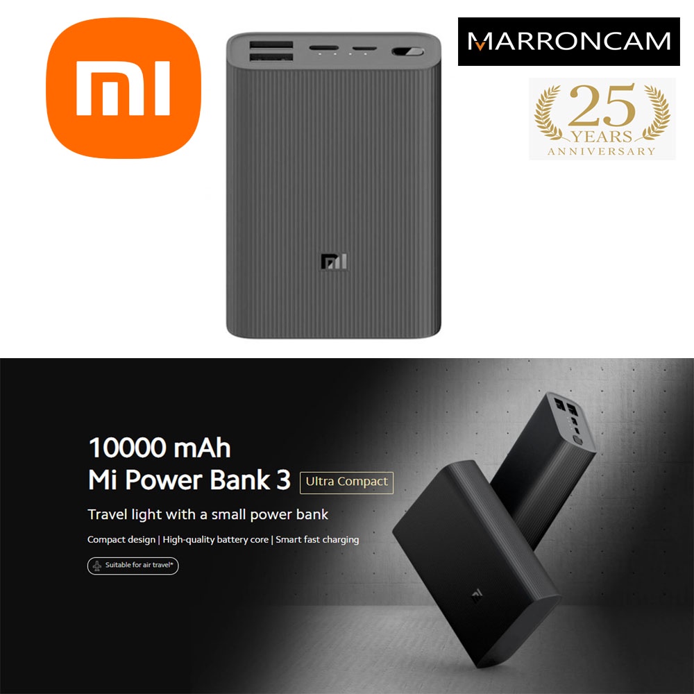Mi Power Bank 3 10000Mah Ultra Compact Power Bank | Shopee Malaysia