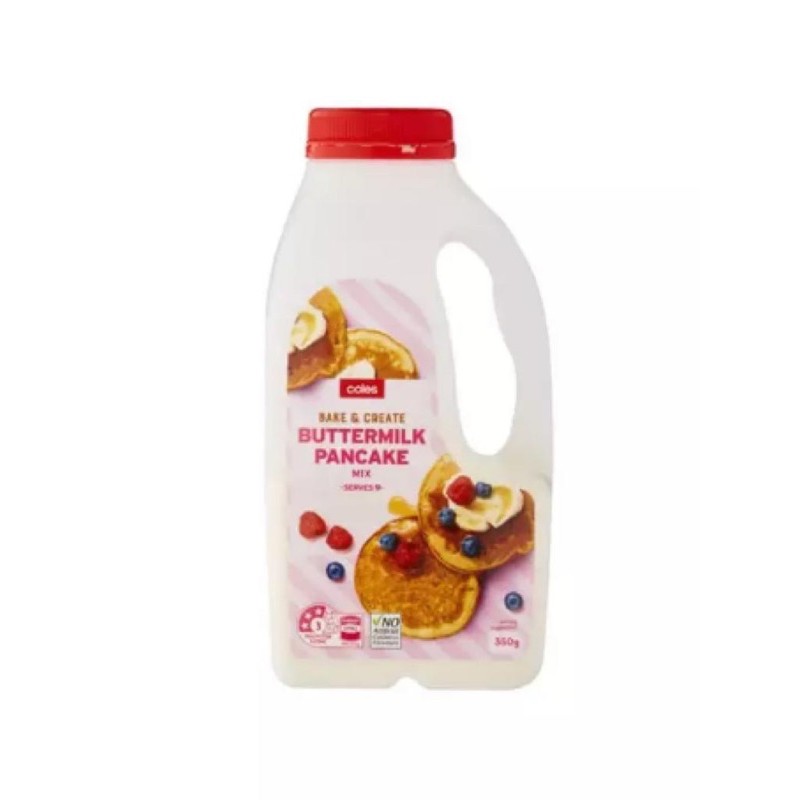(RESTOCK) Coles Pancake Mix Shake Original and Buttermilk 350gm ...