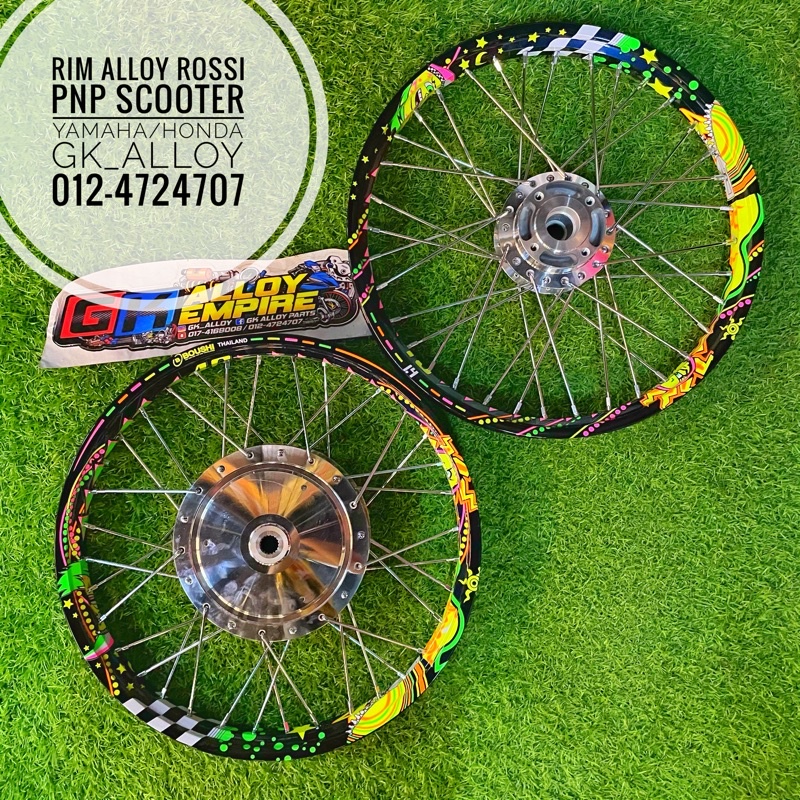 🔥🔥RIM ALLOY ROSSI BOUSHI + HUB CHROM + LIDI CHROM PNP MOTOR EGO, EGO S ...