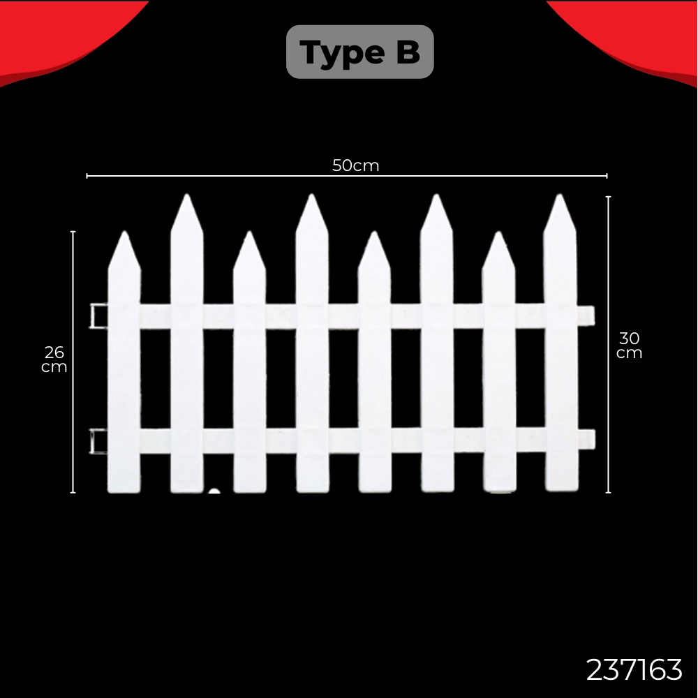 SUPERSAVE Garden Fence Decoration Outdoor Pagar Hiasan Taman PVC ...