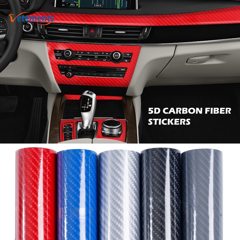 5D Carbon Fiber Vinyl Car Wrap Sheet Roll Film/ Automobiles DIY Car ...