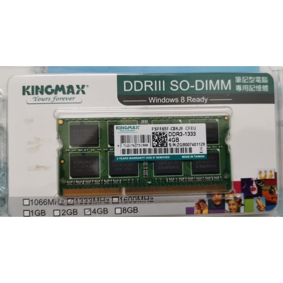 KingMax 4GB DDR3 SoDimm 1333Mhz Laptop Ram | Shopee Malaysia