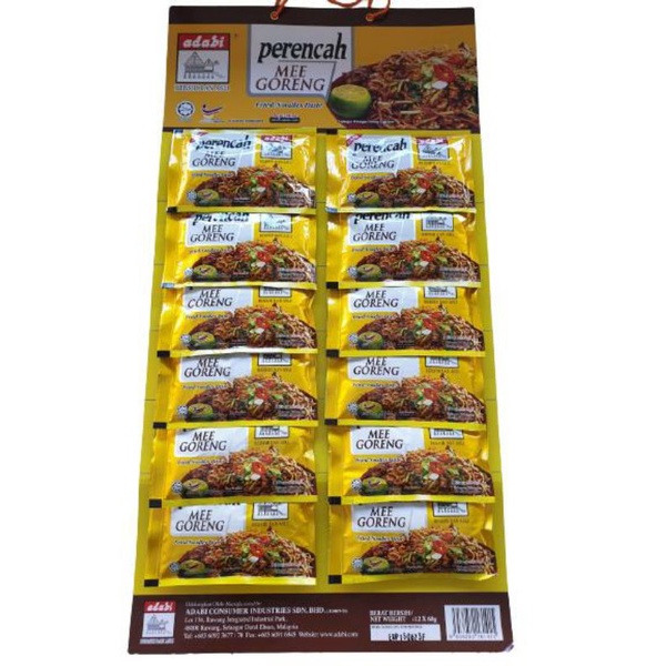 Perencah Mee Goreng Adabi (sepapan 12 peket) | Shopee Malaysia