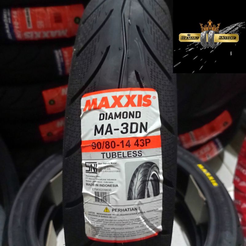 Maxxis Diamond 90/ Motorcycle Tire 80-14 M/C 49P MA3DN Tubeless ...