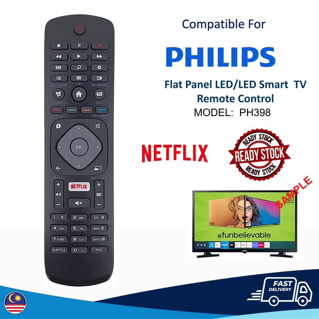 Philips PH-398 for Compatible Philips Flat Panel LED LCD Smart TV ...