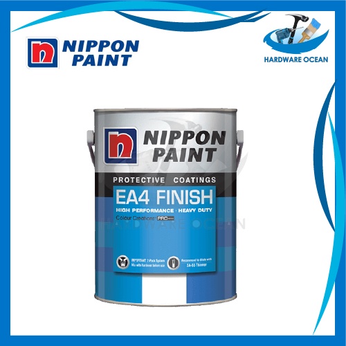 5L Nippon Paint EA4 Finish Epoxy Paint C/W Hardener (4L+1L) Cat Lantai ...