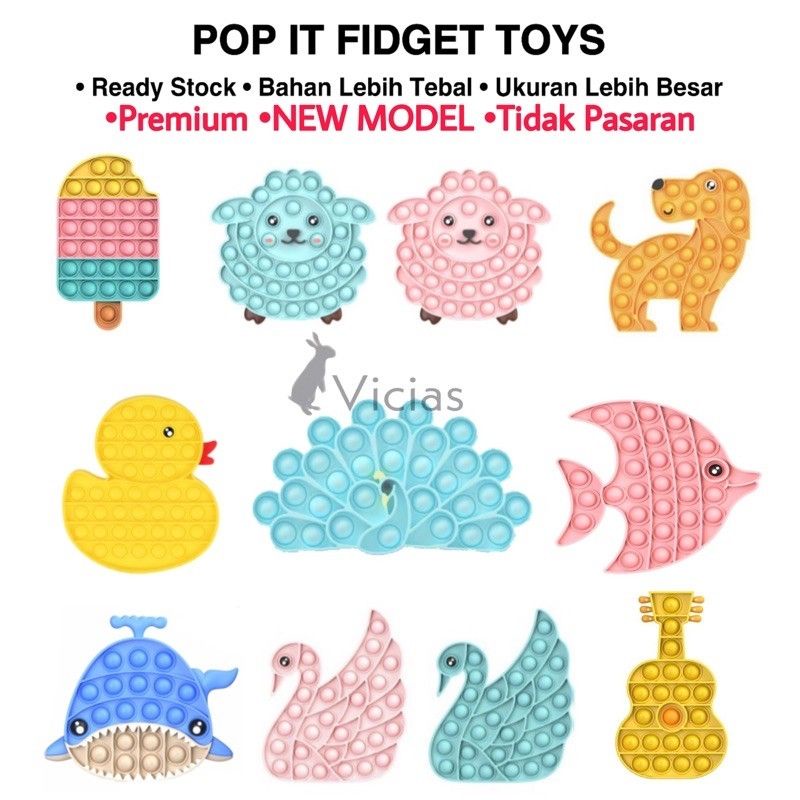 Pop it limited popit Pop Its Square rainbow multicolor Fidget Toy Push ...