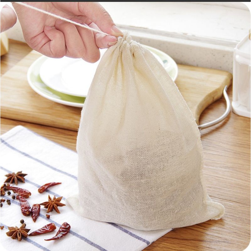 抽绳式中药滤渣袋 煎药过滤煮泡茶包 厨房煲汤袋卤料隔渣袋 30cm*40cm/20*30cm Drawstring Chinese ...