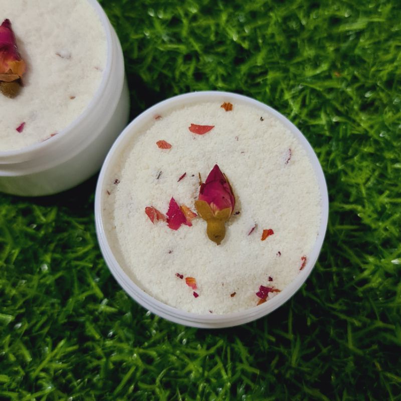 🍒JENAMA SENDIRI🍒DRY MILKY OAT SCRUB with rose bud 40G+ INSTANT WHITE 🍒 ...