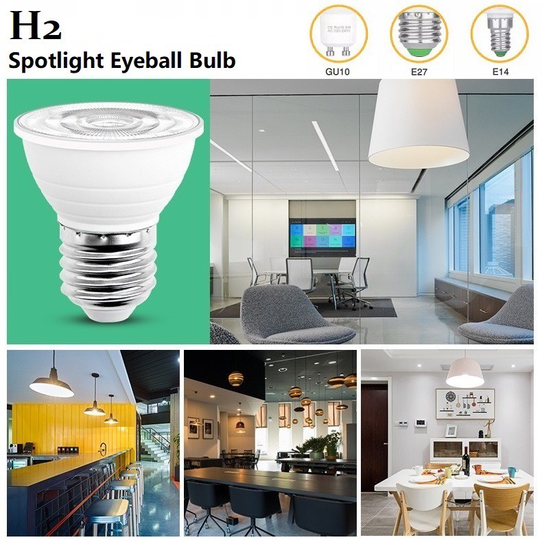 H2 Spotlight Bulbs E27 / E14 / GU10 LED Eyeball Bulb 7W Led Lamp ...