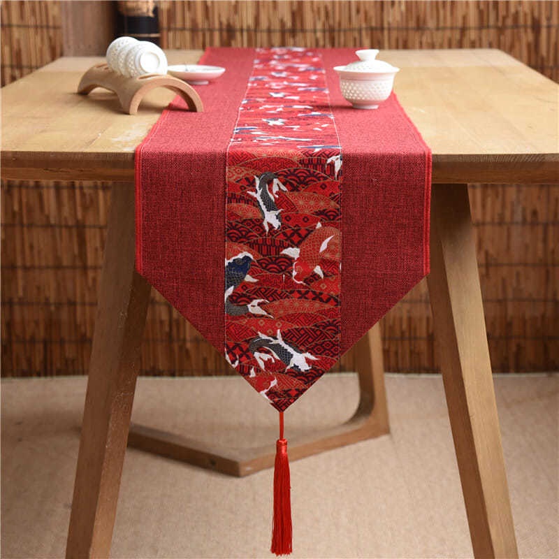 Festive red table runners Chinese New Year tablecloths Wedding ...